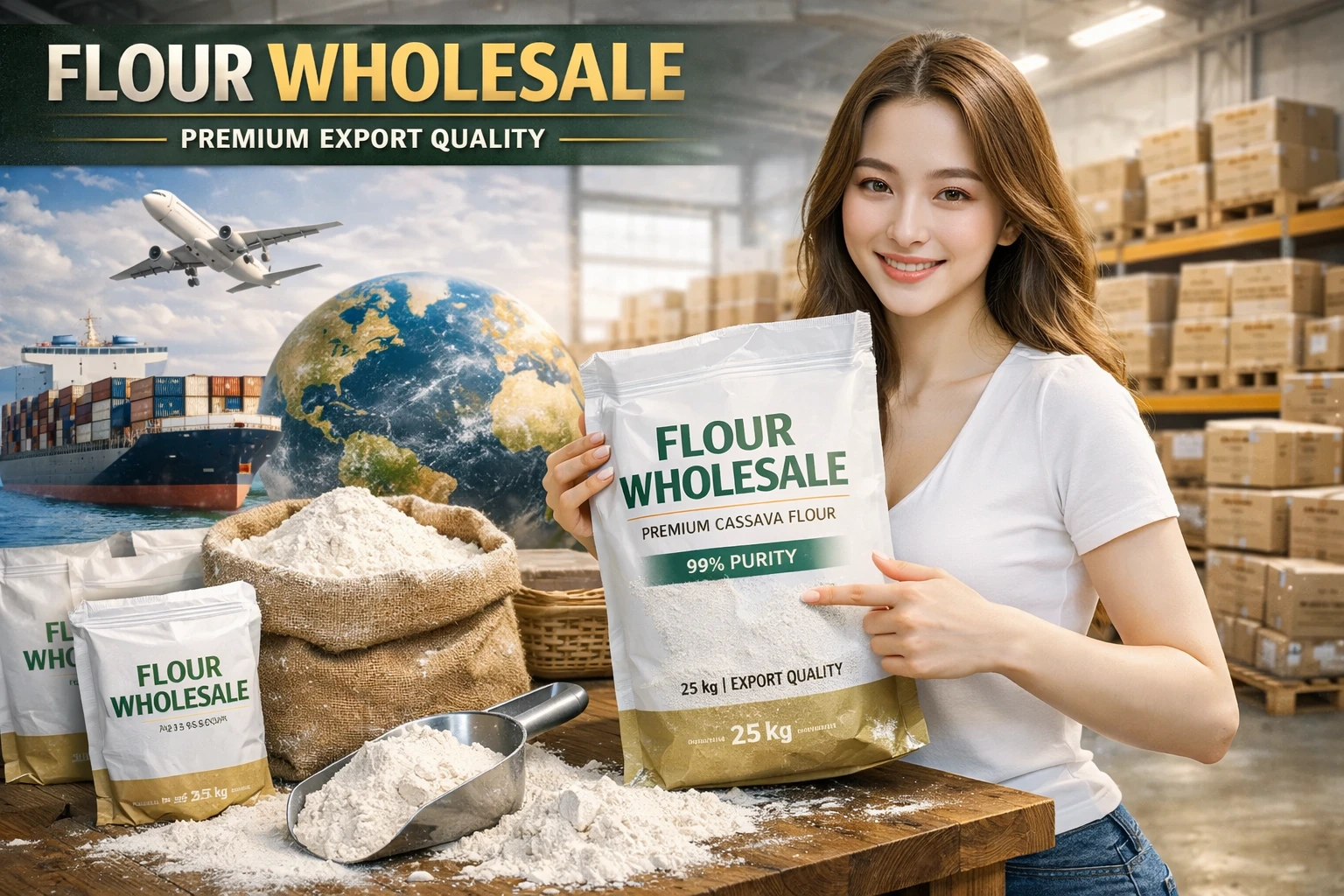 Flour Wholesale Food Grade 99% Purity for International Buyers!